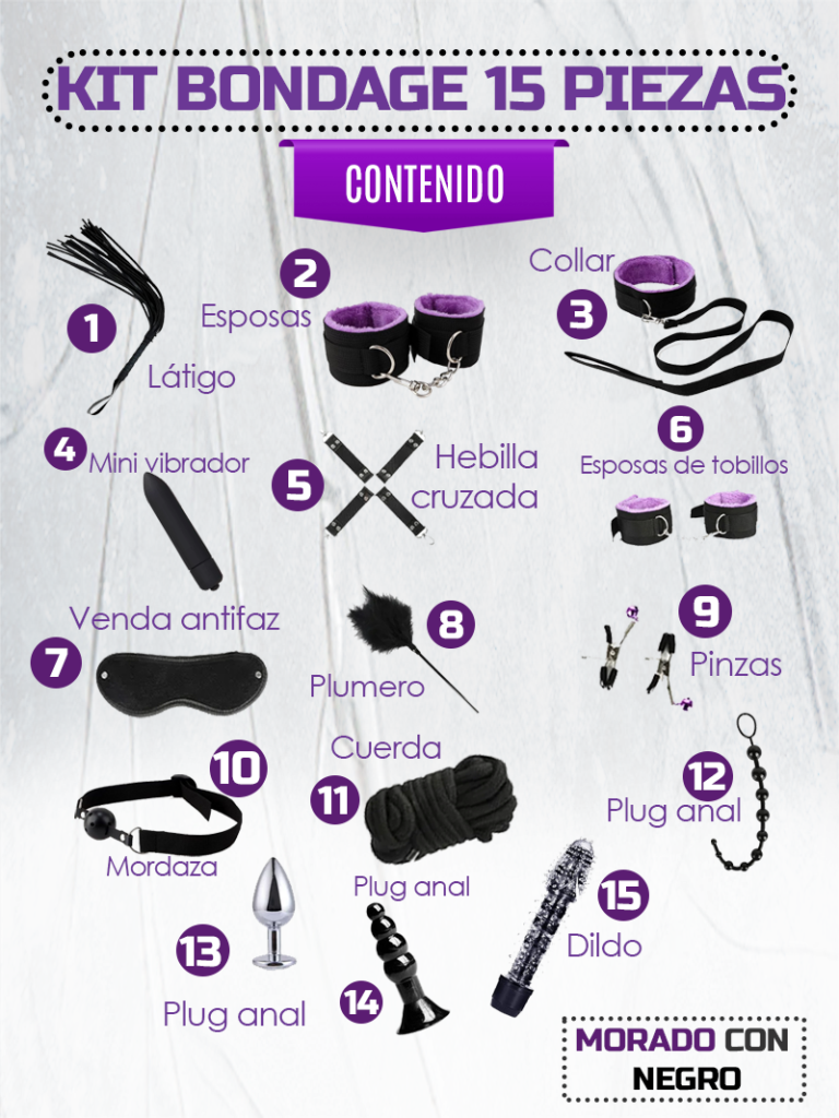 Kit Bondage 15 Piezas Gs Store Peru 5047